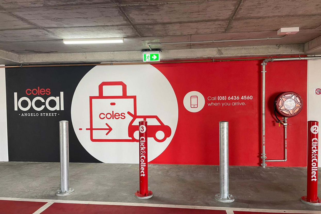 Sign Here Signs signage for first Coles Local supermarket in WA